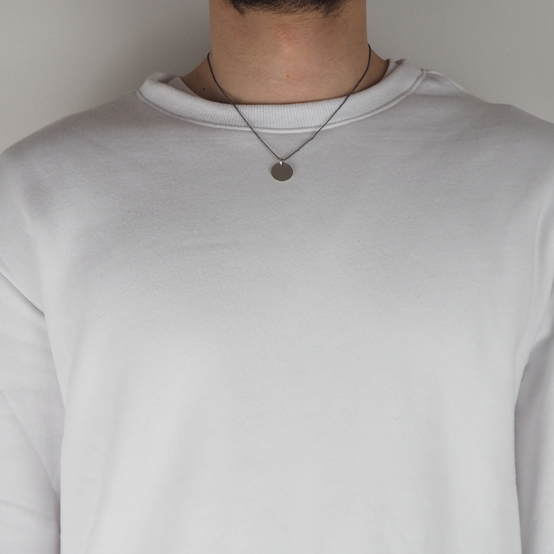 Pendentif médaille gravure homme argent 15 mm bijouterie Art'emi